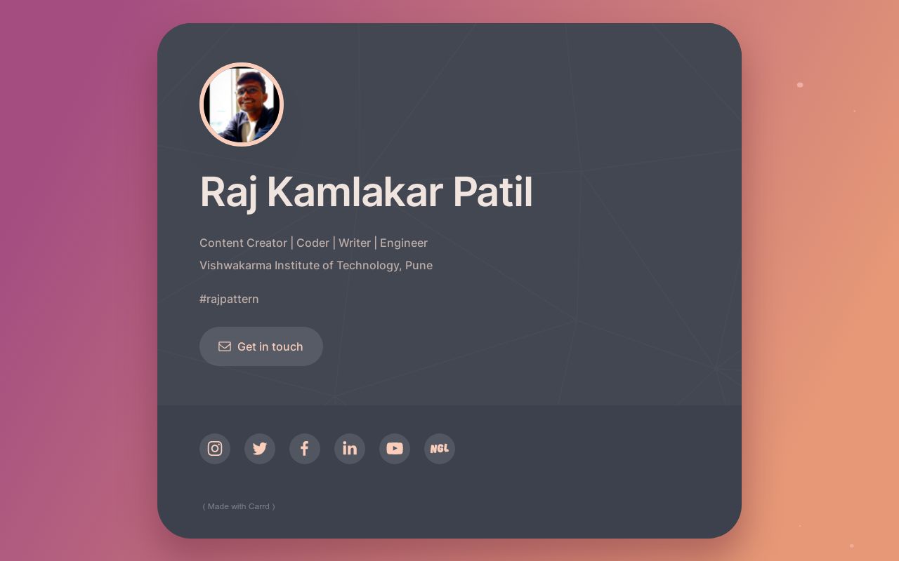 contact : Raj pattern